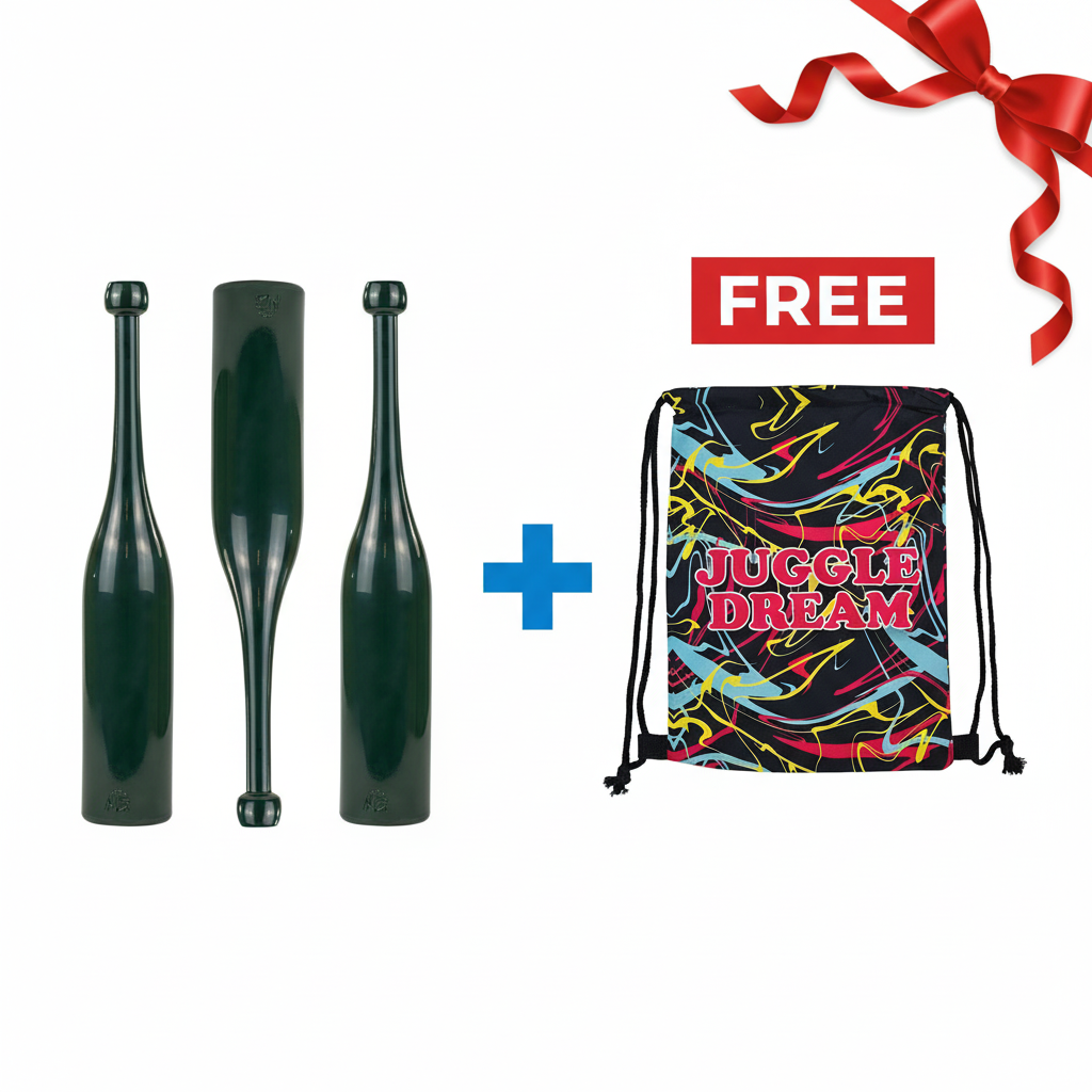 NDJuggling Bottle Club Set – 3x Juggling Clubs + 1x Juggle Dream Splas