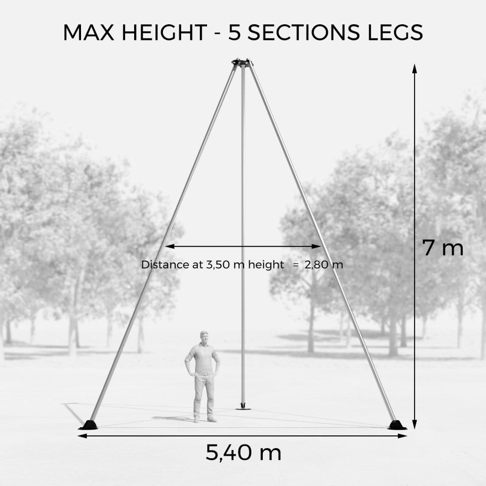 Play Free standing Aerial Rig - up to 7 m