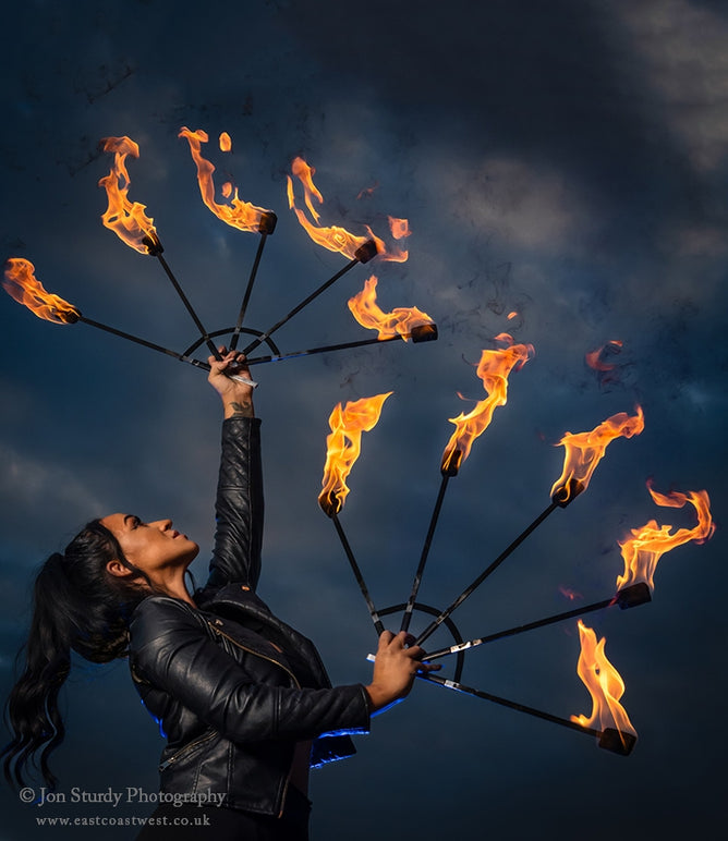 Gora Folding Fire Fan - Pair